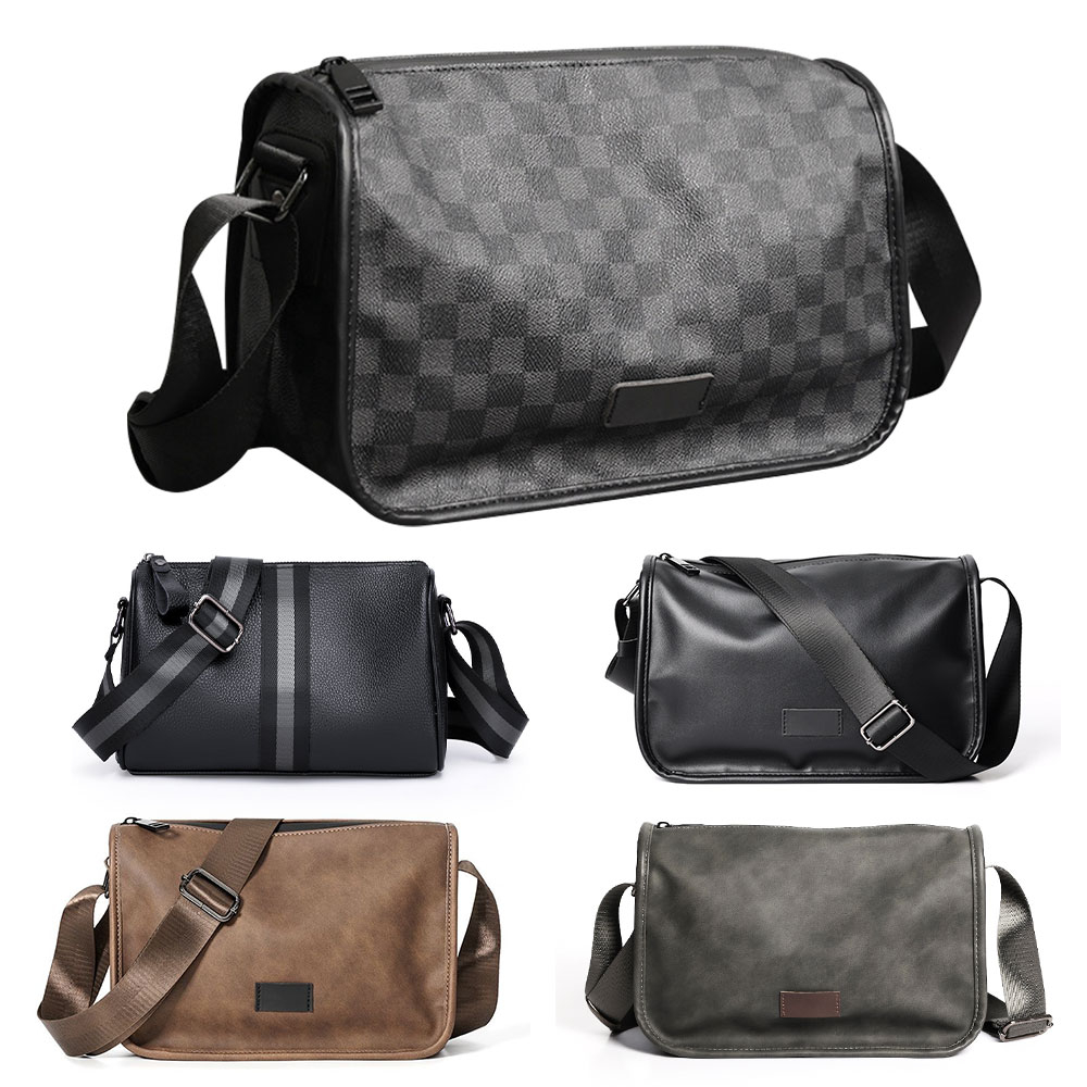 Men Messenger Bag PU Leather Men Beg Shoulde Sling Crossbody Bag Silang ...