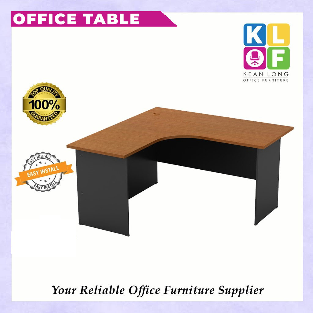 KLOF Superior compact table L shape / Meja pejabat L / Office L shape ...