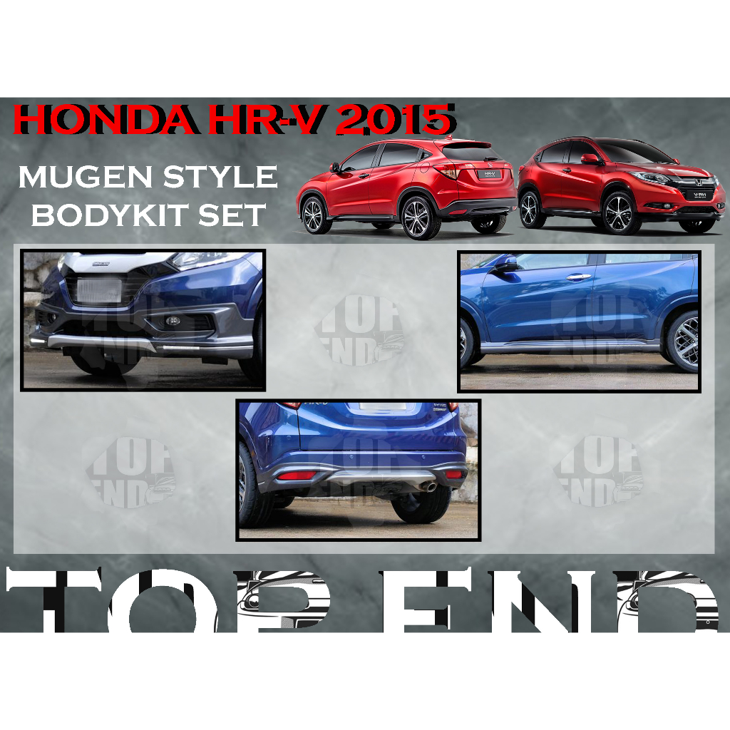 HONDA HRV 2015-2018 MUGEN STYLE FULLSET BODYKIT (MG) PU GETAH BUMPER ...