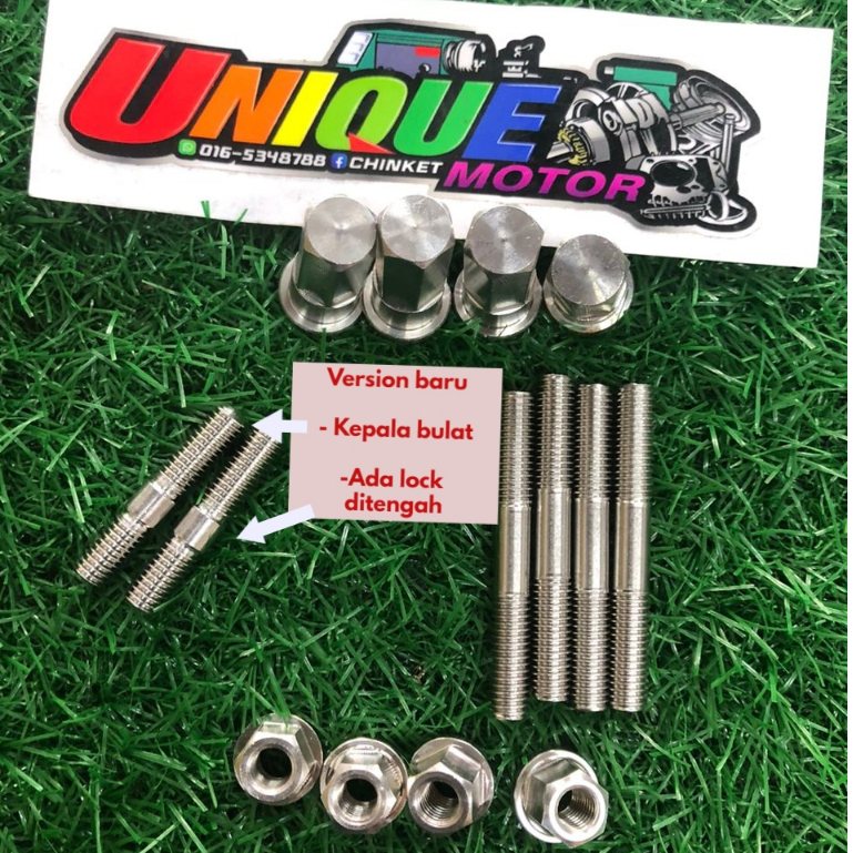 Y125Z/RXZ/RXK/RXS/Y100/Y110SS Stainless Steel Head Nut Bolt Nut Screw ...