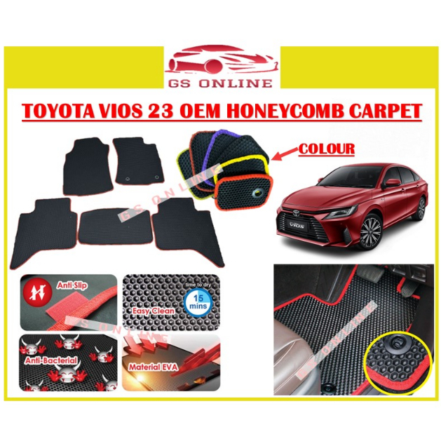 TOYOTA VIOS 2023 2024 OEM GSMAT CARPET CAR FLOOR MAT KARPET KERETA ...