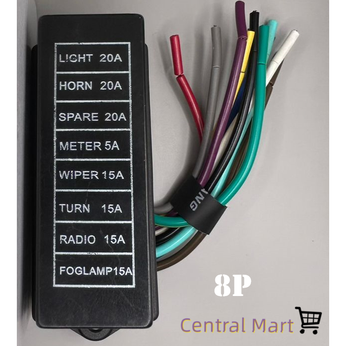 8 Way Fuse Holder With WIre Block Fuse Box | Shopee Malaysia
