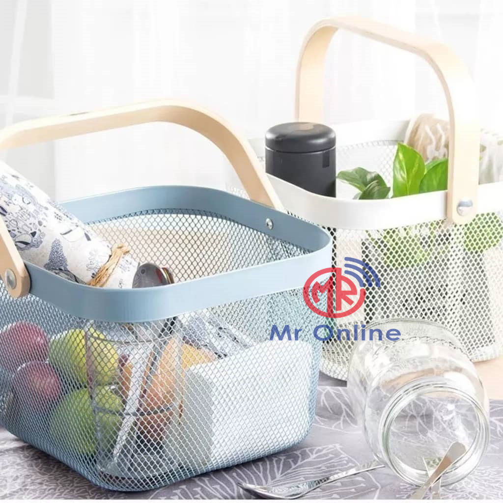 Candy Fruit Basket Square Metal Mesh/Bakul Buah Hantaran Segi Empat ...