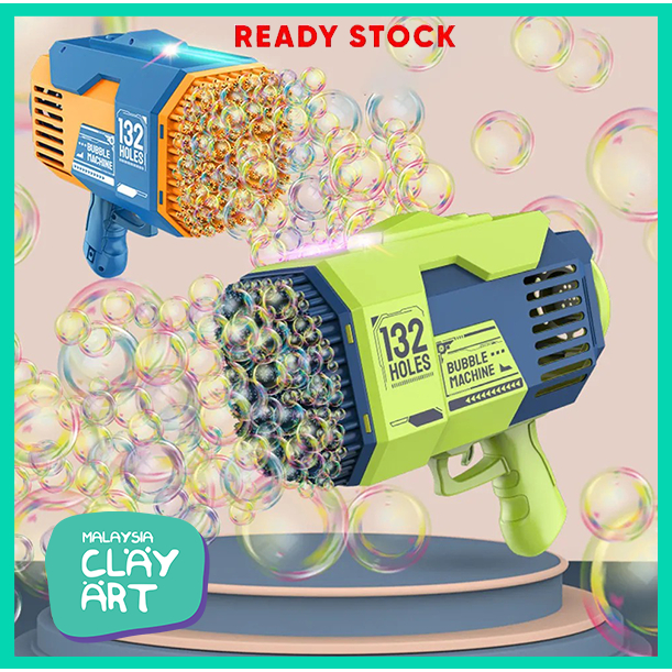 132 Hole Bubble Machine Gun Rocket Boom Toy LED Lighting | Shopee Malaysia