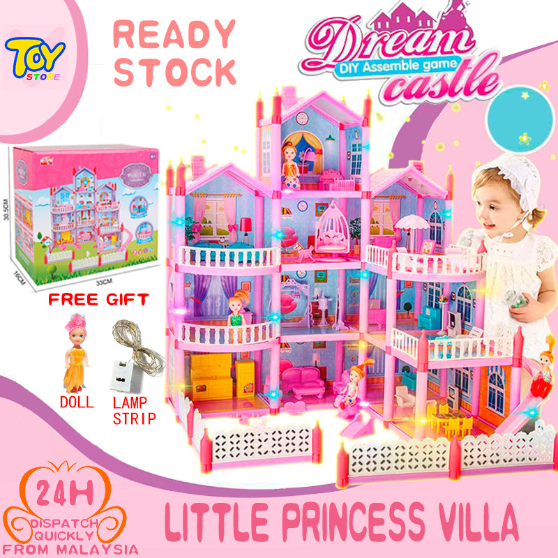 Poll Horincess Duse DIY Assembled Castle Showcase Villa Toys Dream Home ...
