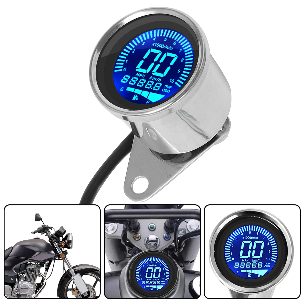 🇲🇾DIGITAL METER LED LCD Speedometer Meter Universal Fit Semua Motor RPM ...
