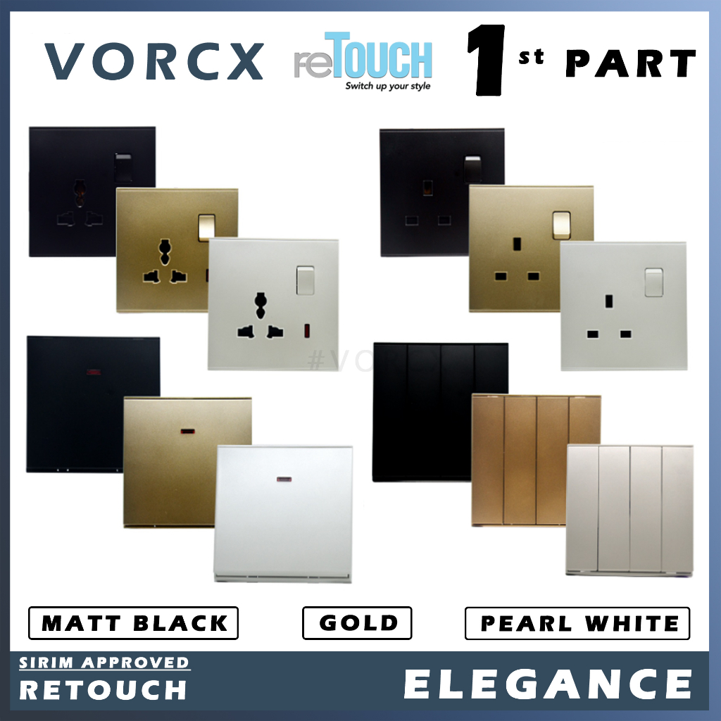 reTouch Elegance Sense Switch Socket First Section | Shopee Malaysia