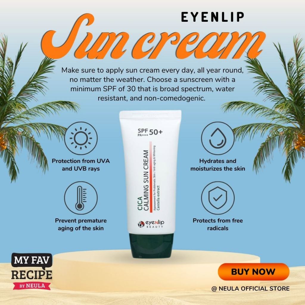 Eyenlip Beauty Cica Calming Sun Cream SPF 50+ PA+++ 50ml | Shopee Malaysia