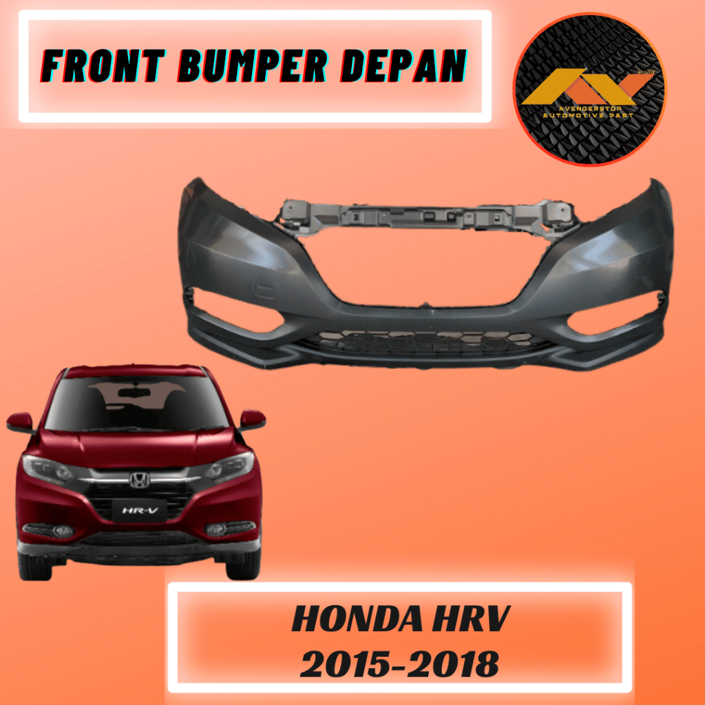 Honda Hrv 2015-2018 Front Bumper Depan With Mesh & Lower Gill 100% New ...