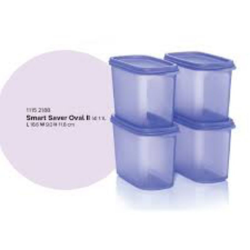 Tupperware (4 Pcs) Smart Saver Oval II 1.1L | Shopee Malaysia