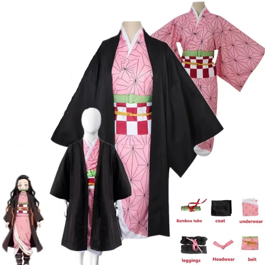 Anime Demon Slayers Kimetsu no Yaiba Nezuko Kamado Cosplay Costume ...