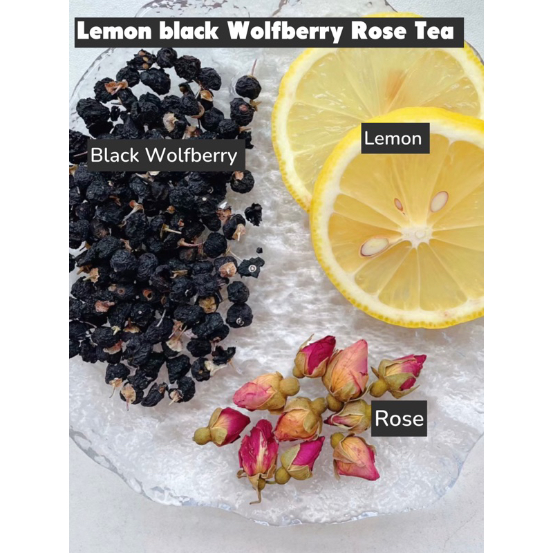 Lemon black Wolfberry Rose Tea- Detox fruit tea/Antioxidant, tea Kurus ...