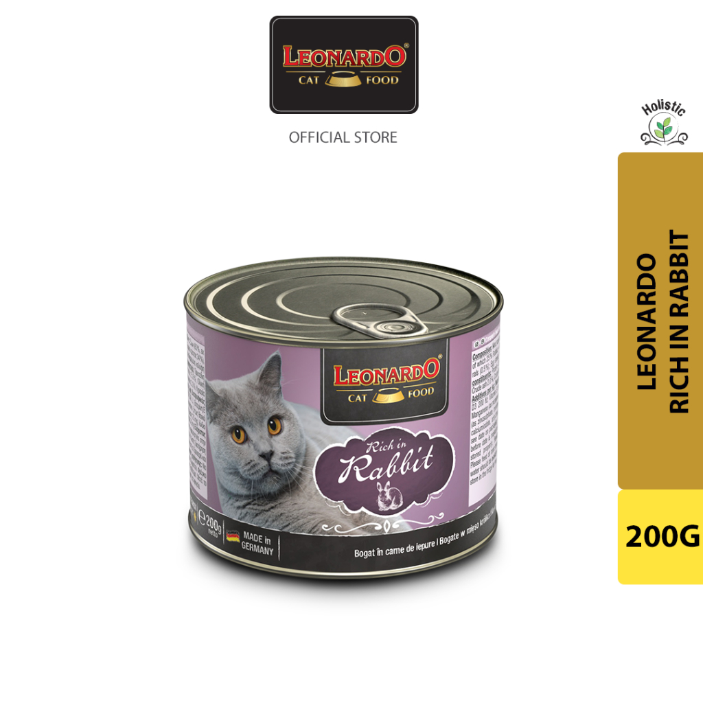 Leonardo Cat Food - Rich in Rabbit Wet Food Canned 兔肉配方猫罐(200G ...