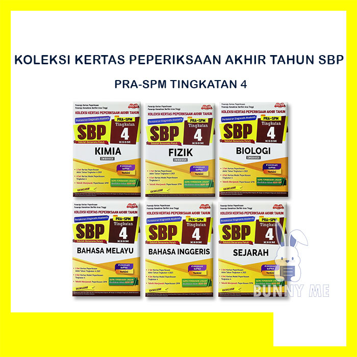 [BUNNY] 2023 BUKU LATIHAN : KOLEKSI KERTAS PEPERIKSAAN AKHIR TAHUN SBP PRA-SPM TINGKATAN 4 MAHIR ...