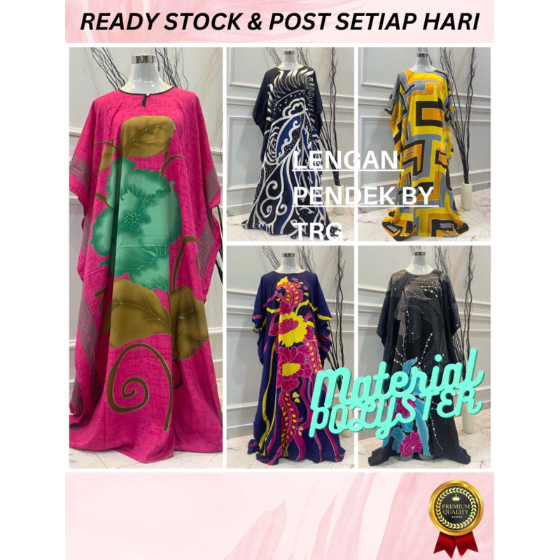 Kaftan Premium Design Lengan Pendek / Polyester | Shopee Malaysia