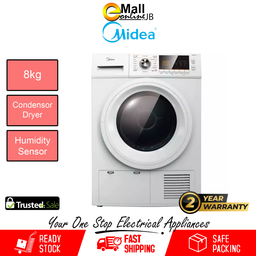 Midea Condenser Cloth Dryer (8kg) MD-C8800 / MDC8800 | Condenser Dryer ...