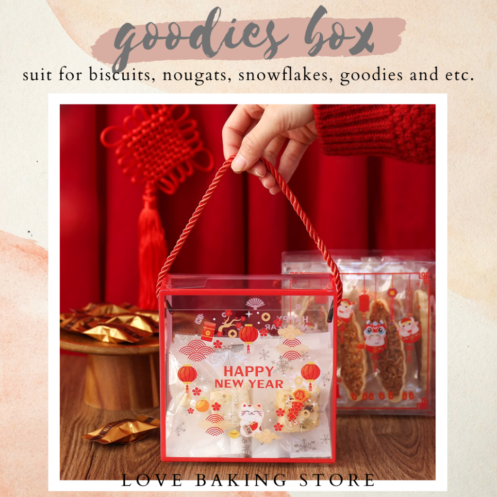 LBS • 10pcs | Chinese New Year Box CNY Transparent Handbag Box Goodies ...