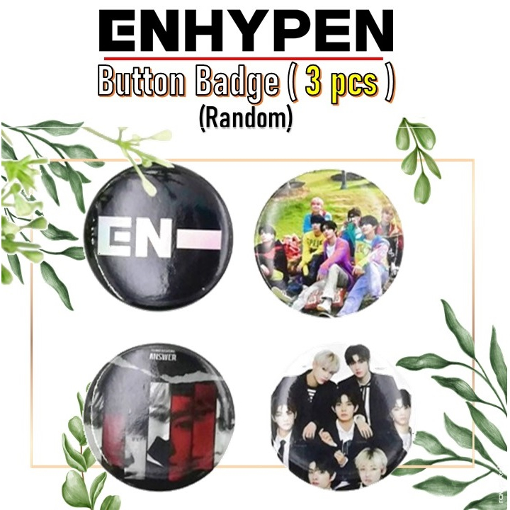 [3pcs] ENHYPEN Button Badge. Enhypen Pin Button 4cmx4xm | Shopee Malaysia