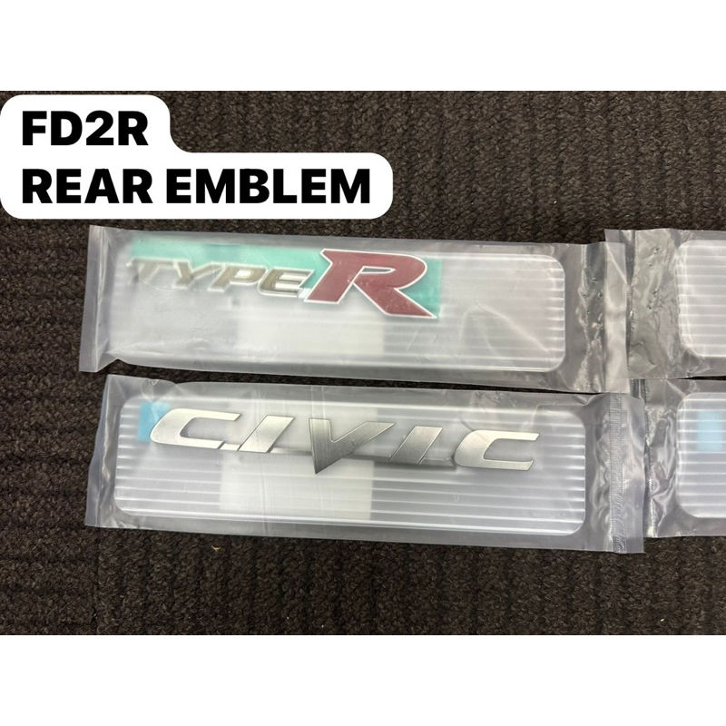HONDA FD2R ORIGINAL REAR EMBLEM TYPE R & CIVIC 🇯🇵 | Shopee Malaysia