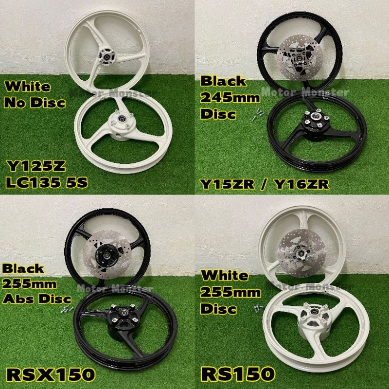 Sport Rim 3Batang Enkei - Y16ABS / Y15ZR / Y16ZR / RS150/ LC135 /SRL115FI /Y125ZR /LC135 5S ...