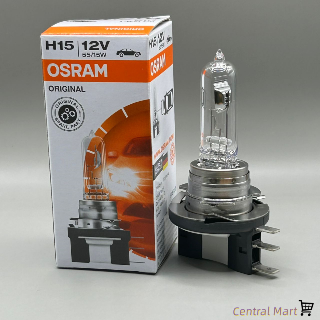 Original Osram H15 12V 55/15W - Halogen Bulb for Ford Ranger, VW Golf ...