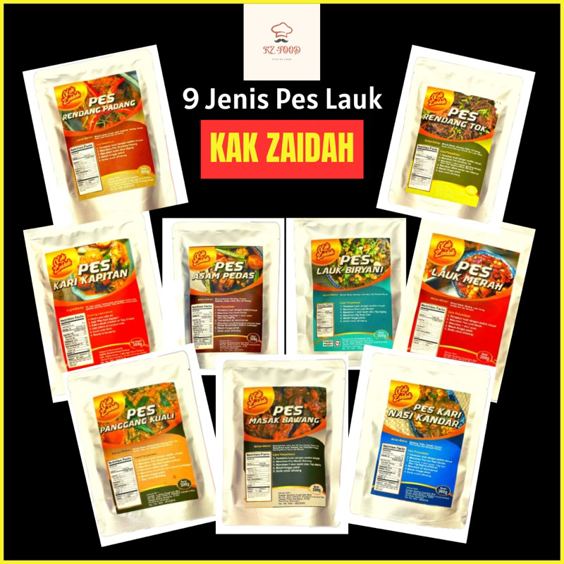 Pes Masakan Lauk Kak Zaidah Ibrahim Food Paste 300 g Rendang Lauk Merah ...