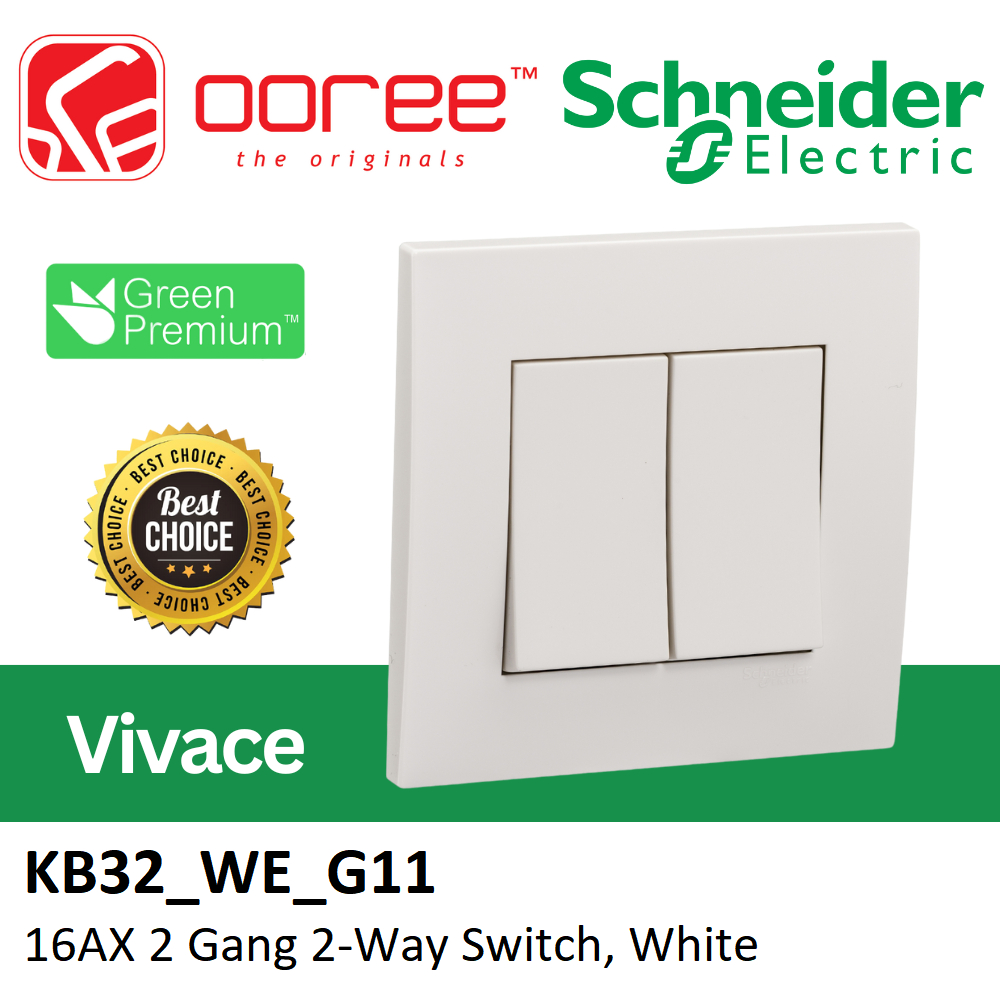 SCHNEIDER ELECTRIC VIVACE SERIES 250V 1 GANG / 10A / 20A / 13A / 15A ...