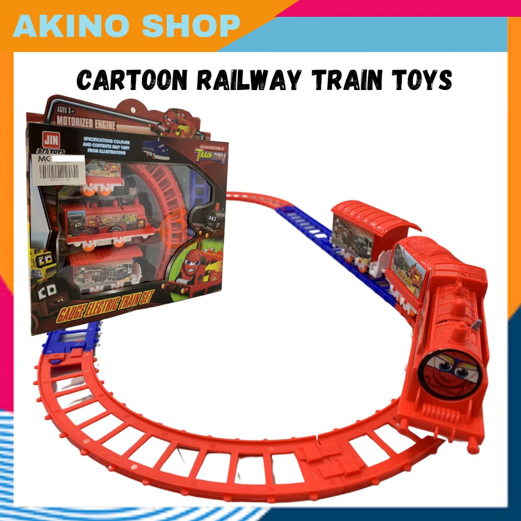 Train Track Toys Car Gauge Electric Train Track Kids Mainan Set ...