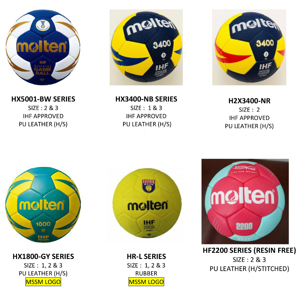 MOLTEN HANDBALL IHF APPROVE PU LEATHER MSSM LOGO [READY STOCK] | Shopee ...