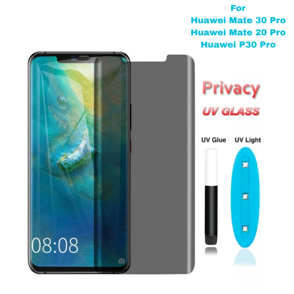 Huawei Mate 20 Pro Mate 30 Pro P30 Pro Privacy Uv Glue Tempered Glass | Shopee Malaysia