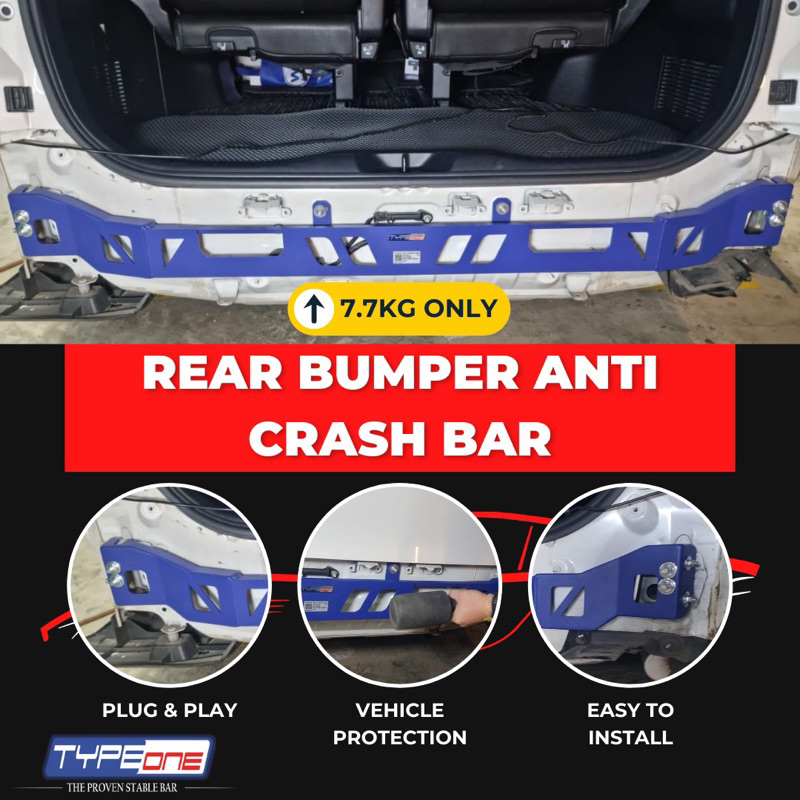 TYPE ONE REAR BUMPER ANTI CRASH BAR Toyota Alphard Vellfire ANH30 2015 ...