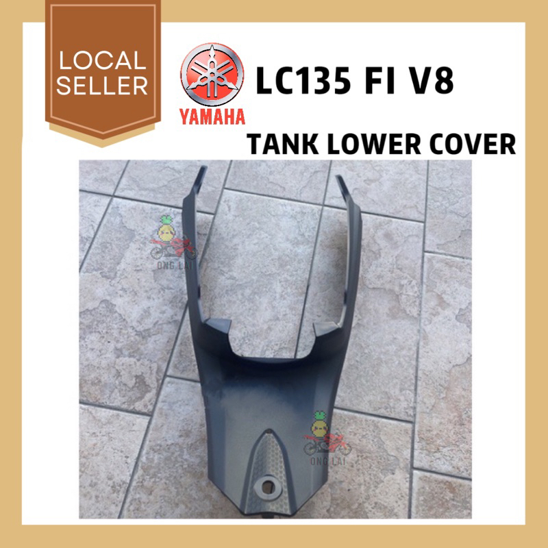 YAMAHA LC135 FI V8 TANK LOWER COVER INNER COVER ORIGINAL HITAM MATI ...