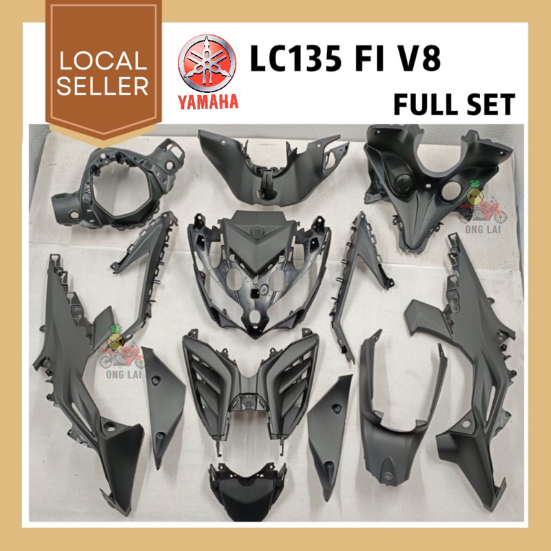 YAMAHA LC135 FI V8 FULL SET INNER COVER ORIGINAL HITAM MATI KAVER BODY ...