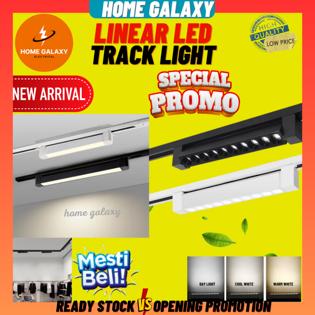 🔥NEW🔥 Linear Led Track Light 10W 20W 30W Spotlight LED 1 Meter Track ...