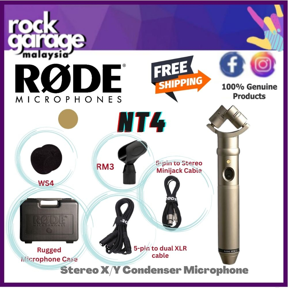 Rode NT4 Stereo X/Y Condenser Microphone ( NT-4 ) | Shopee Malaysia