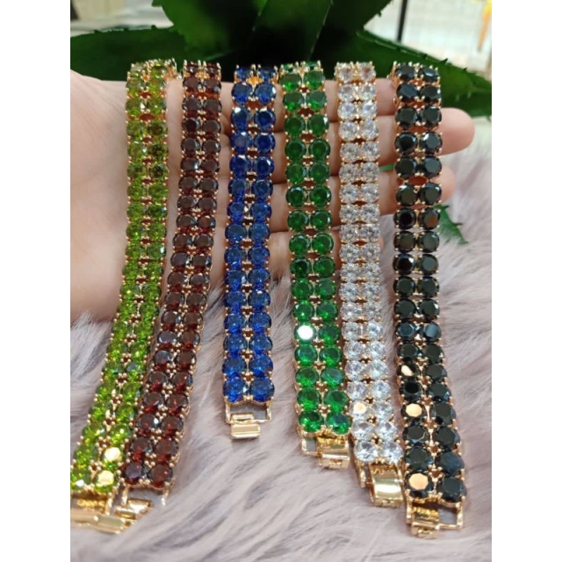 RANTAI TANGAN BATU PREMIUM EMAS SUASA SADUR 18K (ROSEGOLD) | Shopee ...
