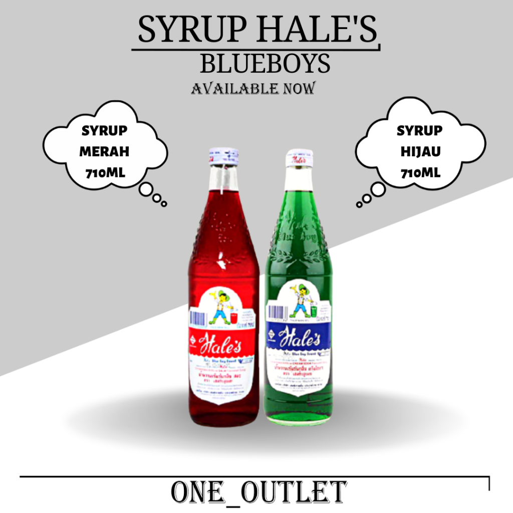 HALE's Blueboy Syrup Thailand Sirap Perisa Red Sala dan Green Soda (710 ...