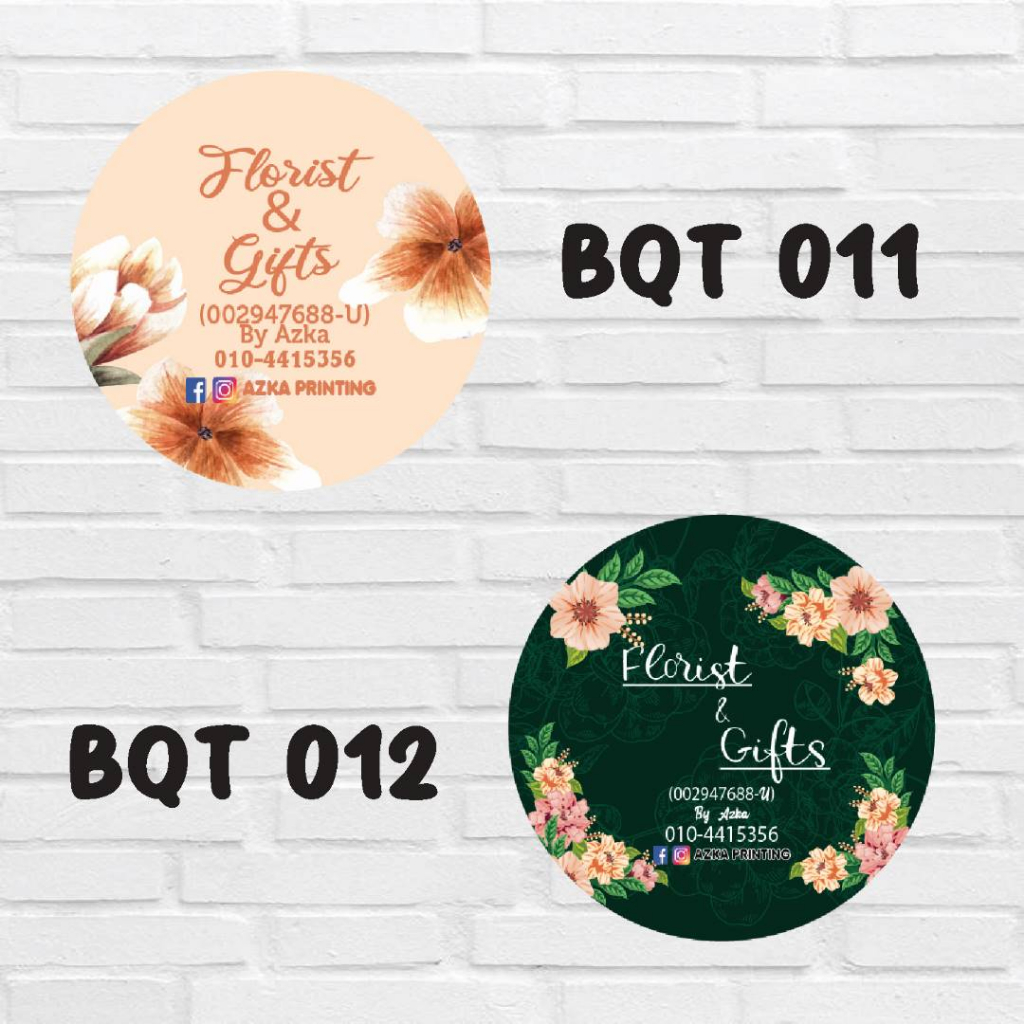 STICKER LABEL BOUQUET | STICKER BOUQUET | STICKER BUNGA | STICKER GIFT ...