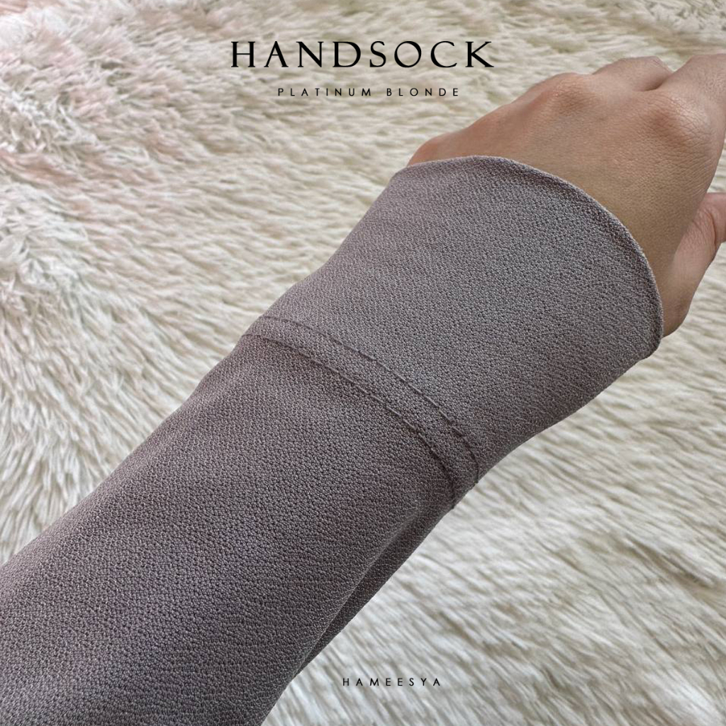 Handsock Kaf Basic Plain Handsock Korean Moss Crepe Handsock Sarung ...