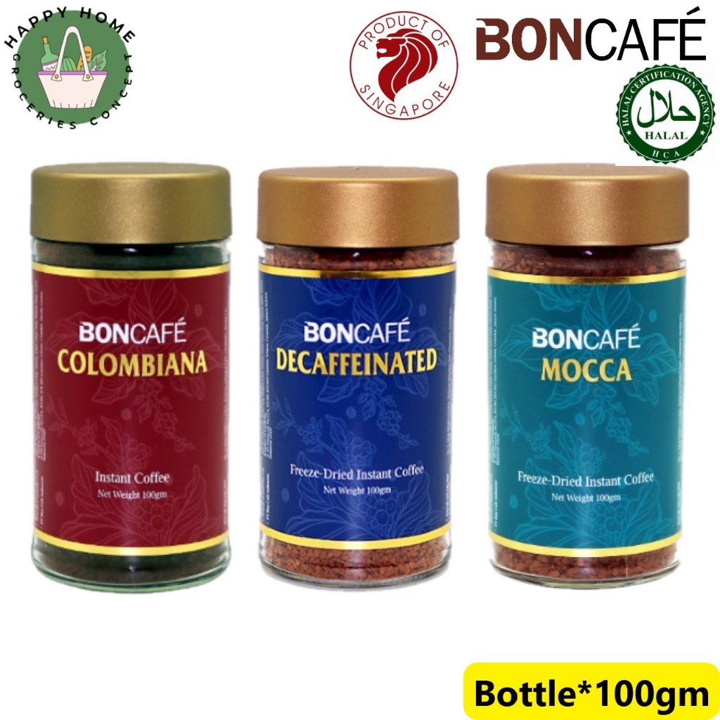 Boncafe Instant Freeze Dried Coffee Colombiana / Mocca / Decaffeinated (Bottle*100gm) | Shopee ...