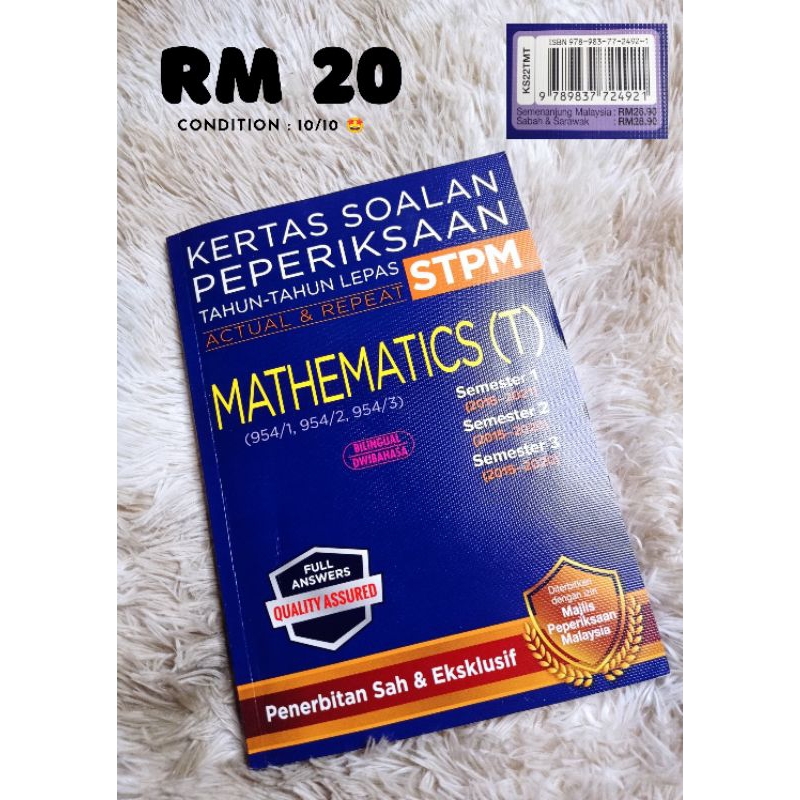 Math T PAST YEAR QUESTION STPM | Shopee Malaysia