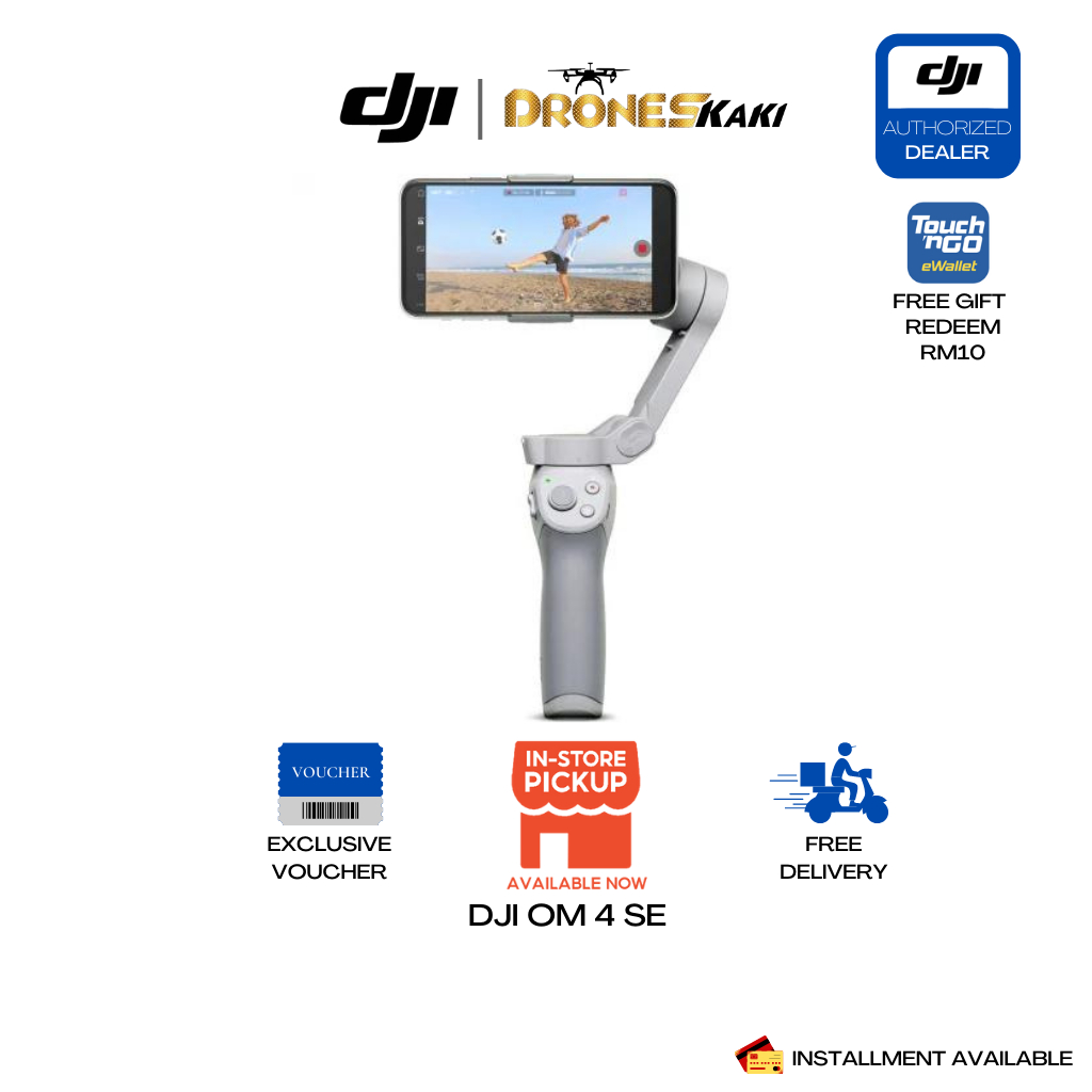 DJI OM 4 SE - Handheld 3-Axis Smartphone Gimbal Foldable Stabilizer ...