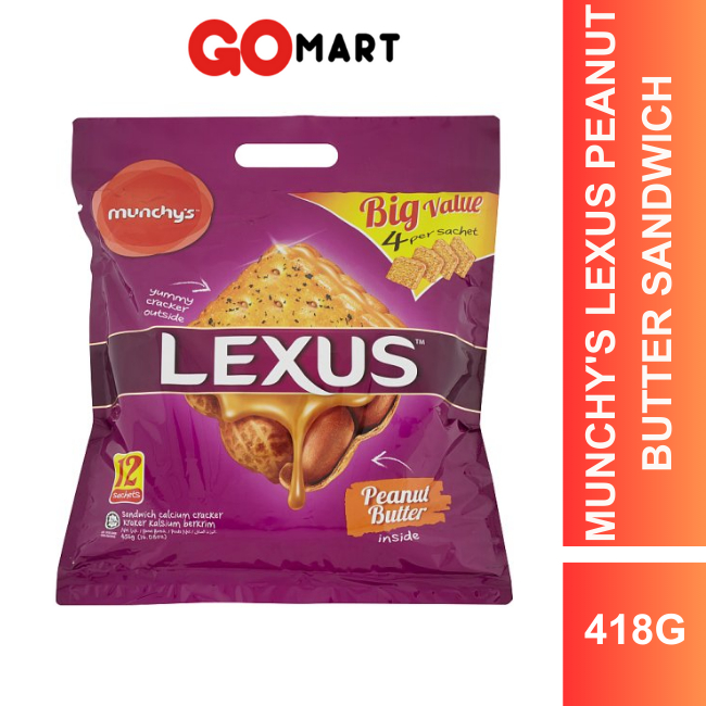 MUNCHY'S Lexus Salted Chocolate/Peanut Butter Sandwich (418g) | Shopee ...