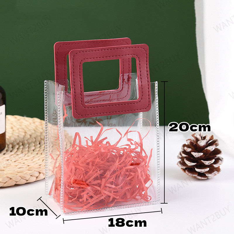 1pcs Double Layer Premium Gift Bag Tote Handle Bag Wedding Event PVC Pu ...