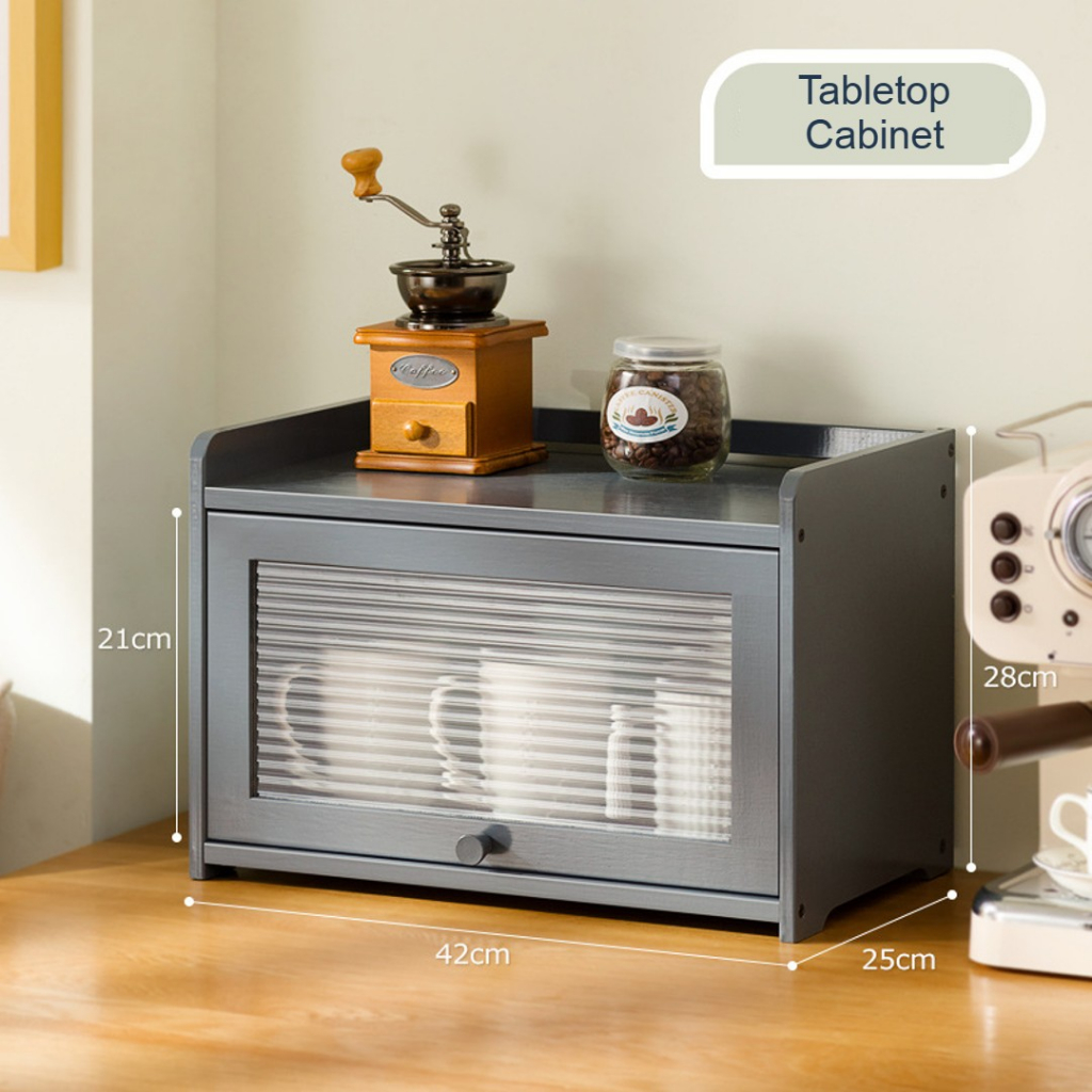 Tabletop Storage Cabinet Kitchen Storage Cabinet Cup Holder Stationary ...