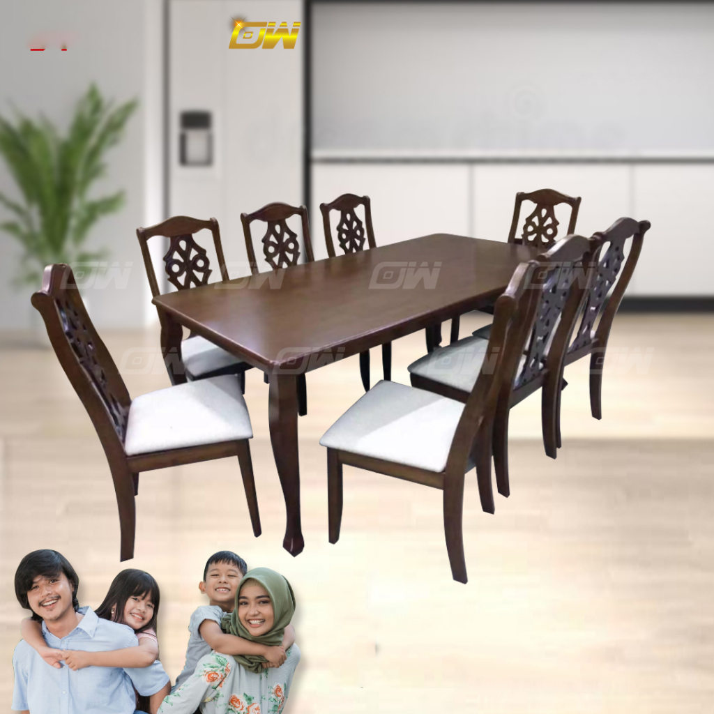 Okura 1+8 Dining Set / Dining Table / Dining Chair / Meja Makan ...