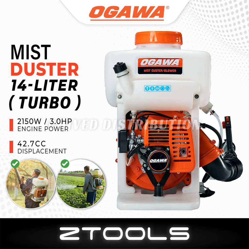 Ogawa 14L Mist Duster / Mist Blower SS650T Mesin Tabur Baja | Penyembur Pam Racun | Fertilizer ...
