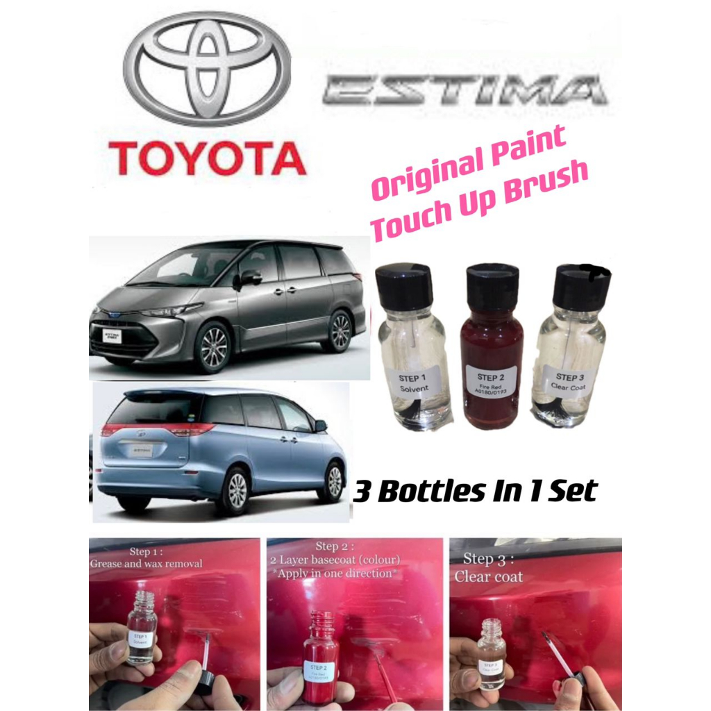 Toyota Estima Paint Repair Kit Original Colour Touch Up Paint Combo Set ...