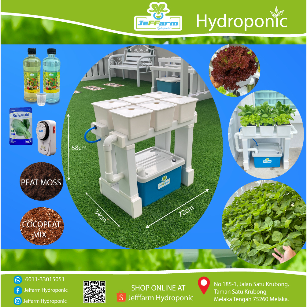 SET HYDROPONIC WITH 6 POTS JF_0039 | JEFFARM HYDROPONIC | Shopee Malaysia