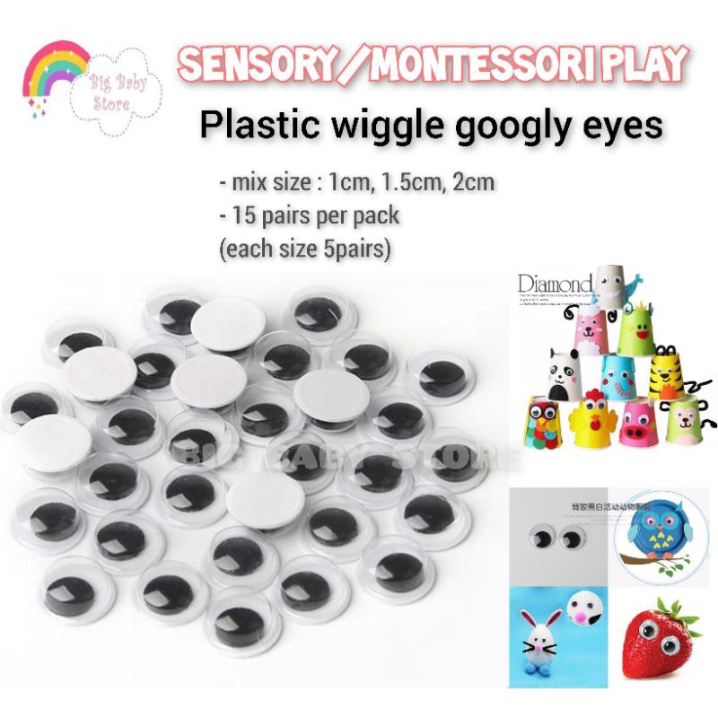 Googly Eyes Wiggly Eyes for Art and Craft Self Adhesive💕 Ready Stock💕 ...